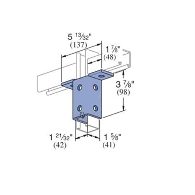 BIM objects - Free download! Unistrut P2346 Wing Shape Channel Fitting ...