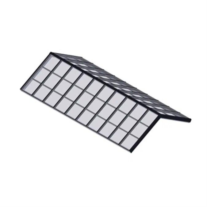 BIM objects - Free download! Structural Ridge Skylight – Glass | BIMobject