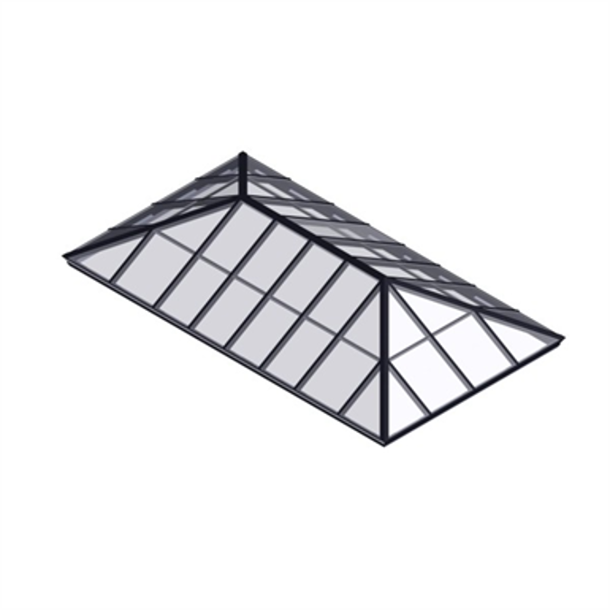 BIM objects - Free download! Extended Pyramid Skylight – Glass | BIMobject