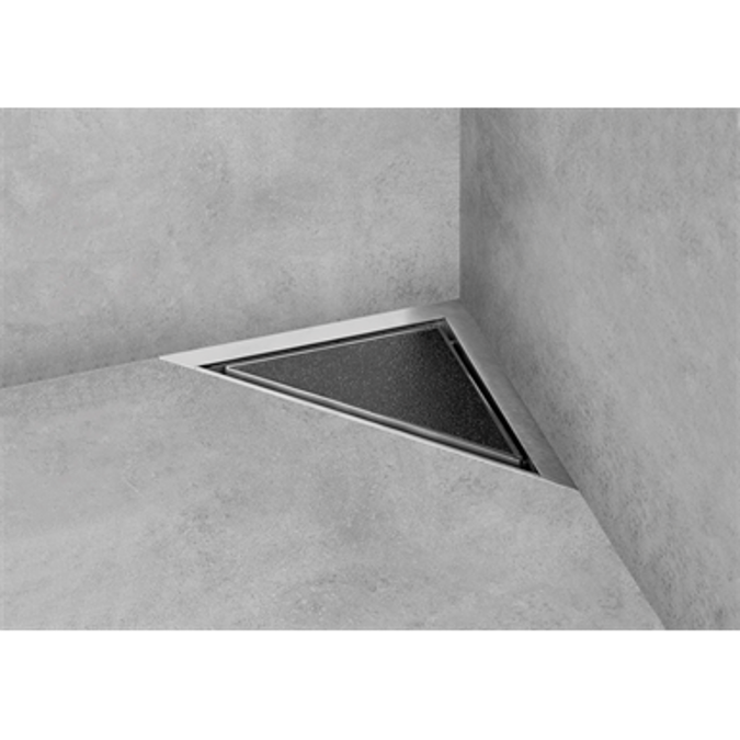 BIM objects - Free download! Triangular shaped shower drain - Aqua ...