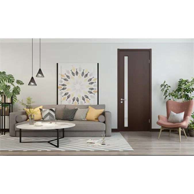 Objetos BIM - ¡Descarga gratis! TATA Wooden Door T001B | BIMobject