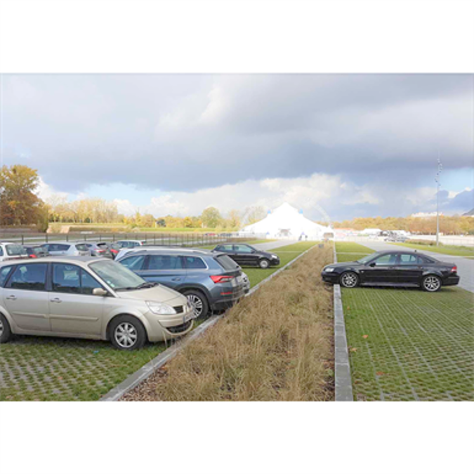 BIM objects - Free download! Access road on checkerboard grass / paving ...