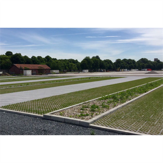 BIM objects - Free download! Access road on checkerboard grass / paving ...