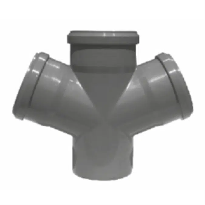 BIM objects - Free download! Double branch for sanitary pipes | BIMobject