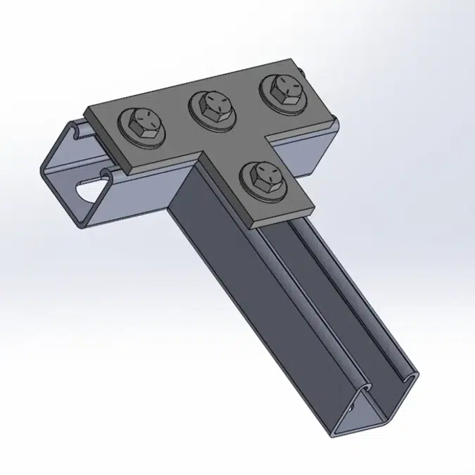 BIM objects - Free download! 4 Hole Tee Plate w/ Short Spring Channel ...