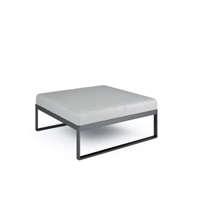 BIM objects - Free download! Garden Easy Ottoman | BIMobject