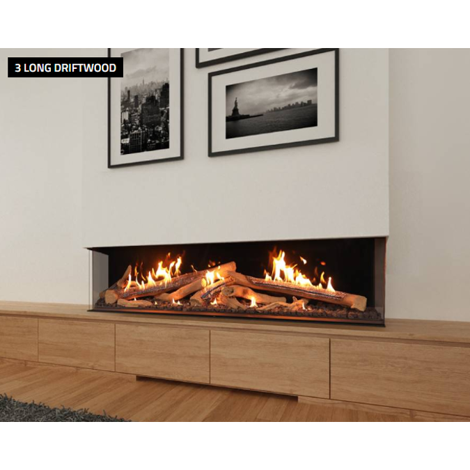BIM objects - Free download! Wilderness Three Sided Fireplace 68 ...