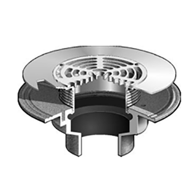 BIM objects - Free download! F1100-FT Floor Drain with Recessed Flange ...