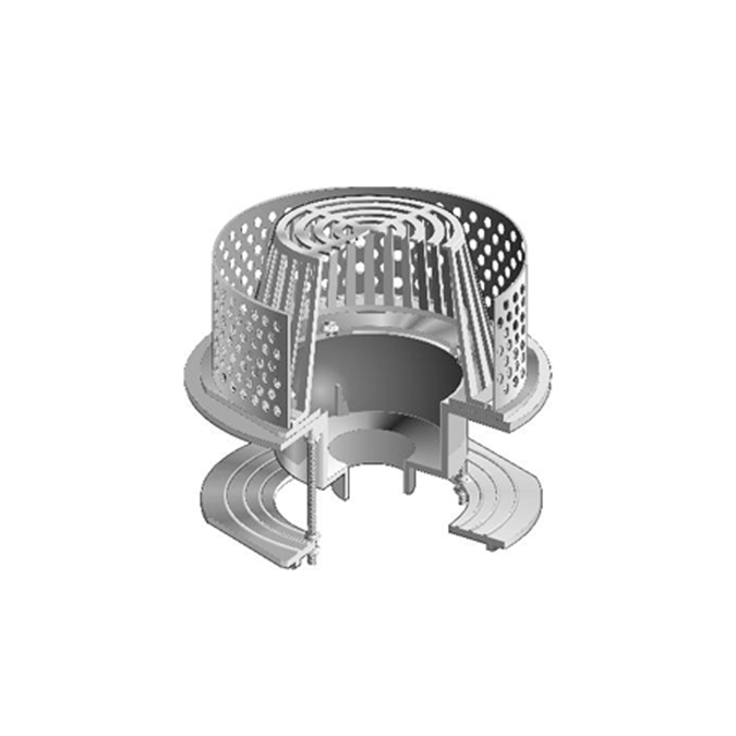 BIM objects - Free download! R1200-G Large Sump Roof Drain with ...