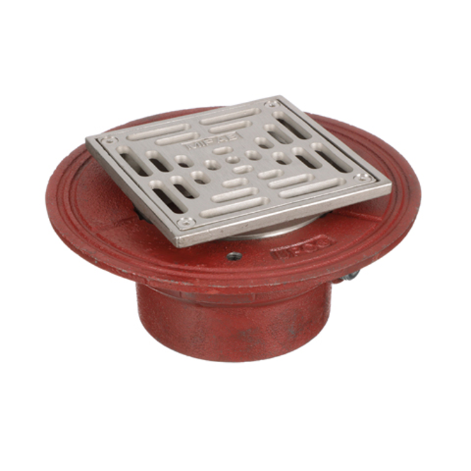 BIM objects - Free download! F1000-S Floor Drain with Heavy Duty Square ...