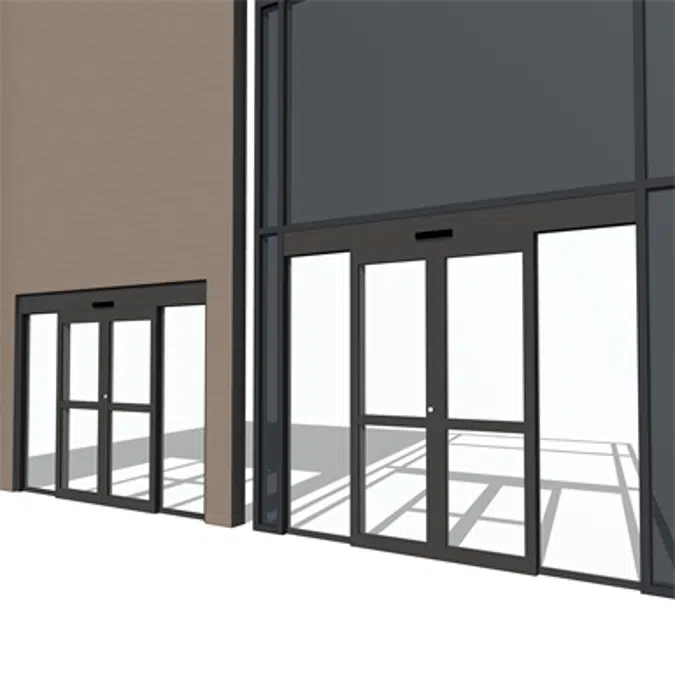 BIM objects - Free download! Automatic Sliding Door, Fixed Panel ESA100 ...