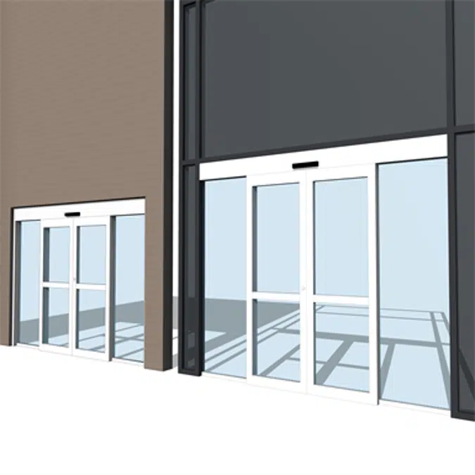 BIM objects - Free download! Automatic Sliding Door, Fixed Sidelite ...