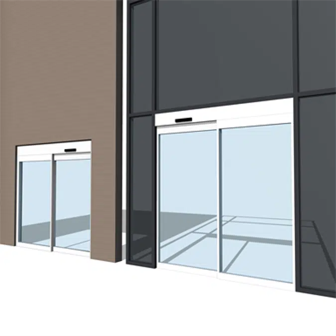 BIM objects - Free download! Automatic Sliding Door, Fine Frame ESA400 ...
