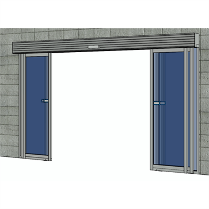 BIM objects - Free download! Automatic Sliding Door, TS200 Telescopic ...