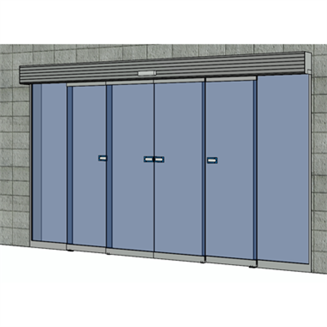 BIM objects - Free download! Automatic Sliding Door, TS200 Telescopic ...