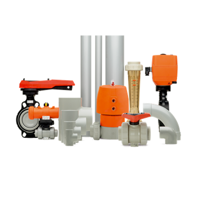 BIM objects - Free download! PVC-C Electric Ball Valves | BIMobject