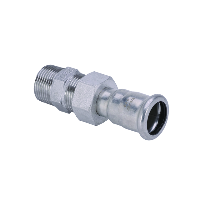 BIM objects - Free download! Press Inox 304 male thread union | BIMobject