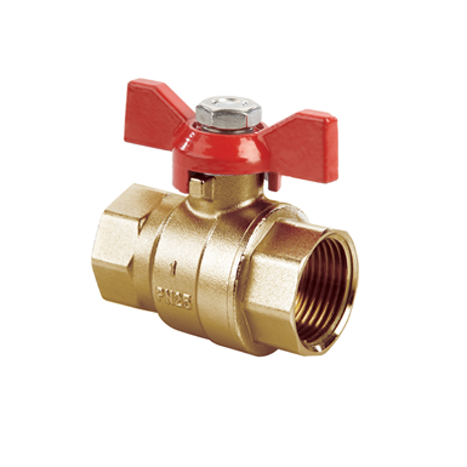 BIM objects - Free download! Quarter Turn Ball Valve With Tee Handle ...