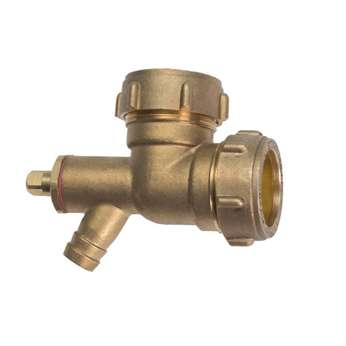 BIM objects - Free download! Conex Compression Elbow with Drain Tap ...