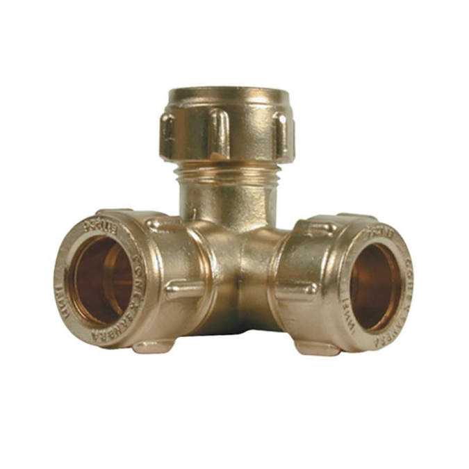 BIM objects - Free download! Conex Compression Three-way Equal Tee ...