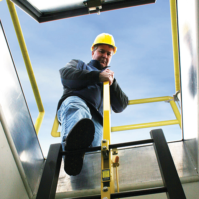 BIM objects - Free download! Roof Hatch - Ladder Safety Post | BIMobject