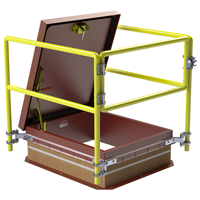 BIM objects - Free download! Roof Hatch - Fall Protection Railing ...