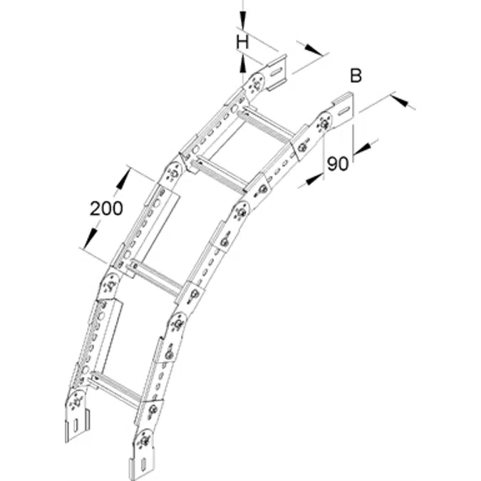 Objetos BIM - ¡Descarga gratis! Cable Ladder Riser - KGS | BIMobject
