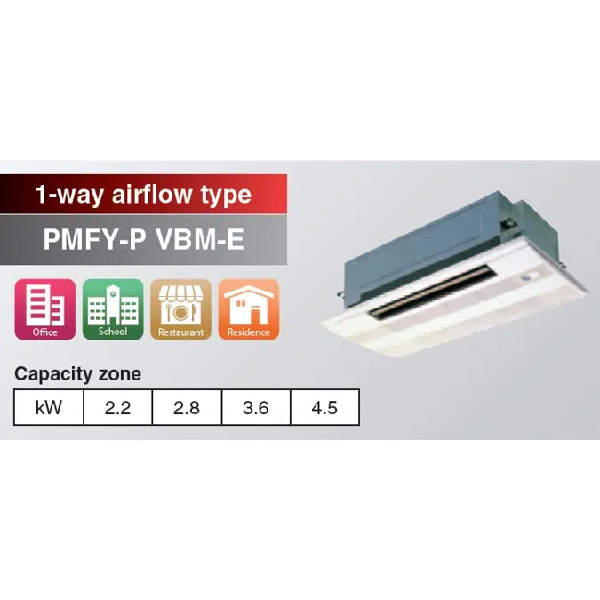 BIM objects - Free download! City Multi (VRF) Ceiling Cassette Type - 1 ...