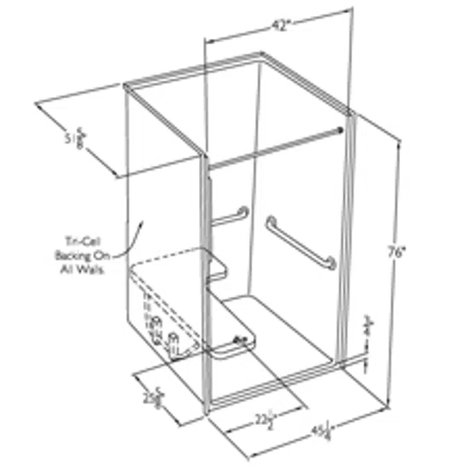 BIM objects - Free download! XSS4248BF CBC - 42 x 48 California code ...