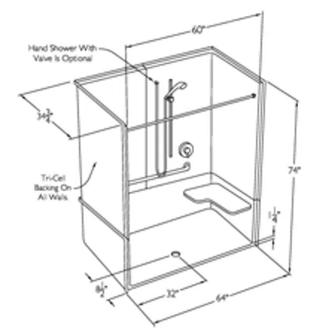 BIM objects - Free download! XSS6037BF 3P - 60 x 36 code compliant ...