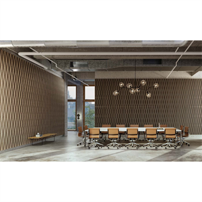 BIM objects - Free download! LINEA 3D BAMBOO WAVE Suspended ceiling ...