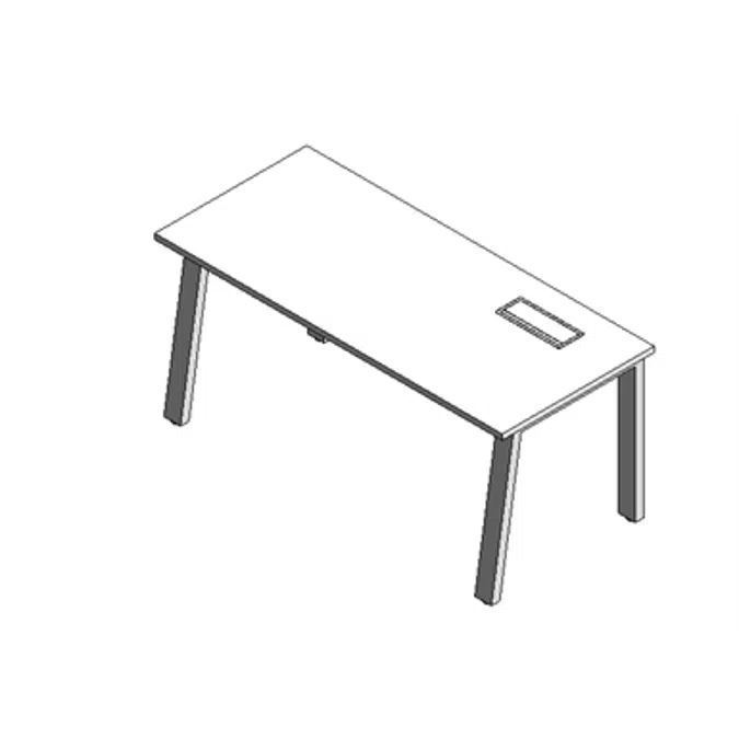 BIM objects - Free download! Modernform Single Desk with Right Flipup ...