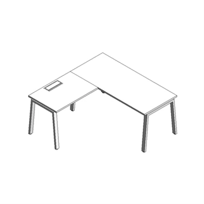 BIM objects - Free download! Modernform Desk with Left Top Cosmos ...