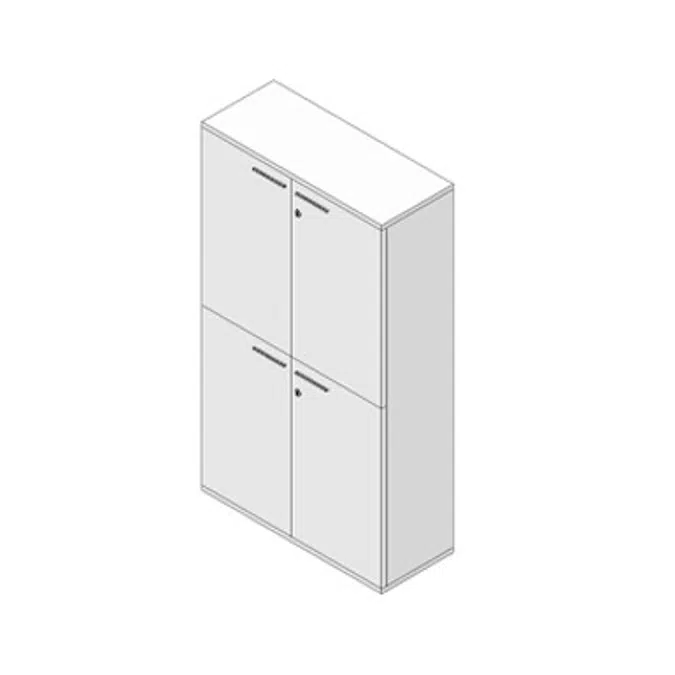 BIM objects - Free download! Modernform 4 Hinge Doors Cabinet Universal ...