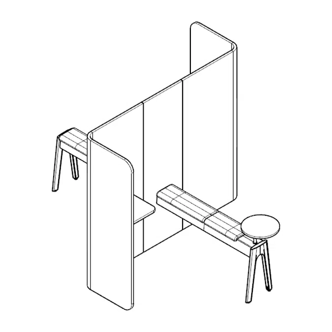 BIM objects - Free download! Modernform Orbix Power Platform with Seating High Table Top Z ...