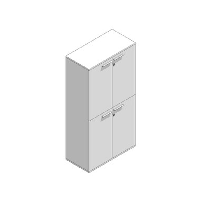 Objetos BIM - Download gratuito! Modernform 4 Hinge Doors Cabinet ...