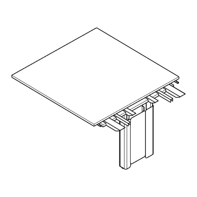 BIM objects - Free download! Modernform Orbix Extension desk with ...