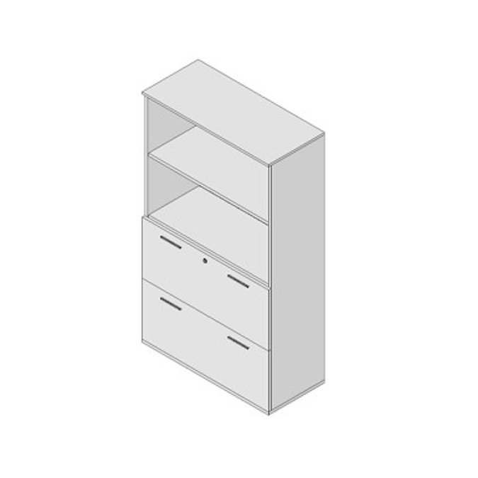 BIM objects - Free download! Modernform Open or File Drawer Cabinet ...