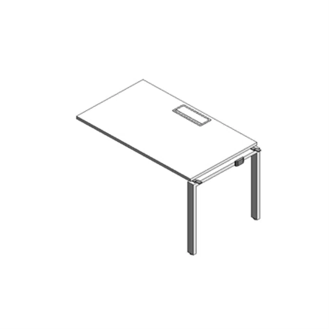 BIM objects - Free download! Modernform Extension Desk Cosmos 120x70 U ...
