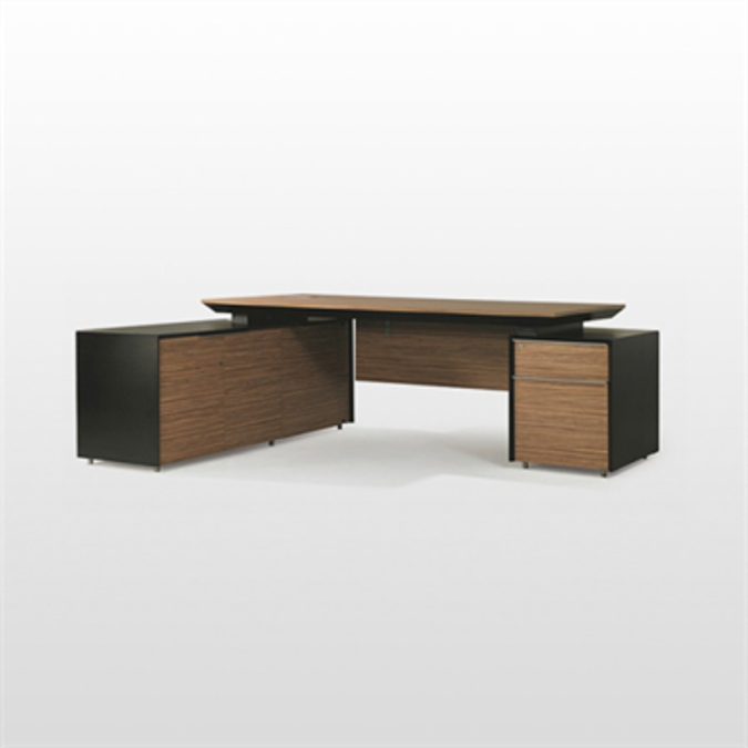BIM objects - Free download! Modernform Desk with Left Cabinet EXM4 ...