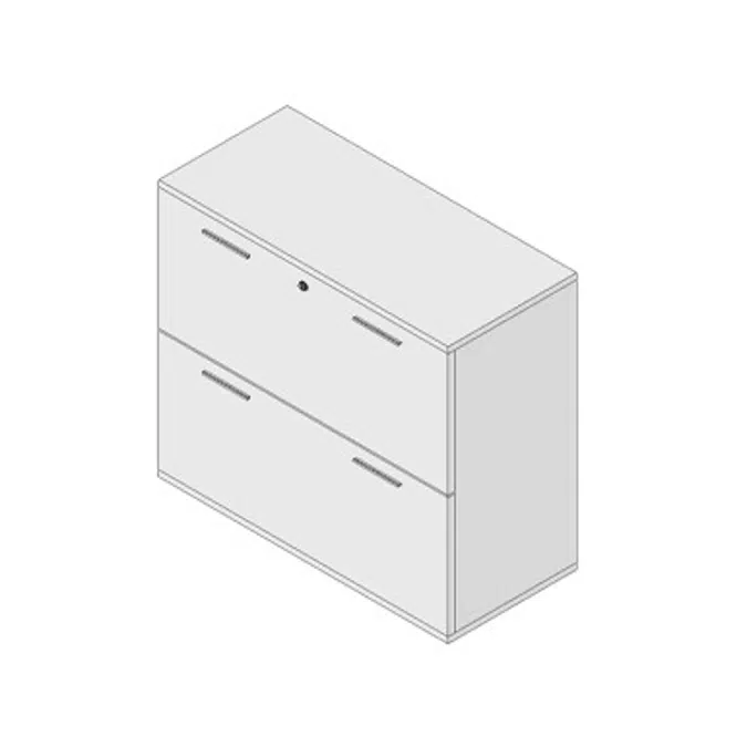 Objetos BIM - ¡Descarga gratis! Modernform File Drawer Cabinet ...