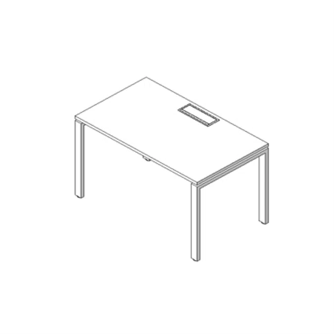 Objetos Bim - Download gratuito Modernform Single Desk Cosmos 120x70 U ...