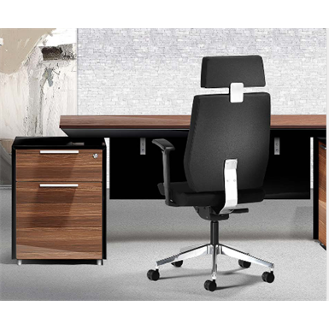 BIM objects - Free download! Modernform Desk with Right Cabinet EXM4 ...