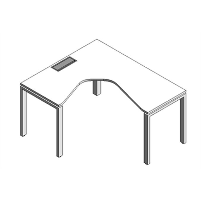 BIM objects - Free download! Modernform L-Shape Left Desk Cosmos ...