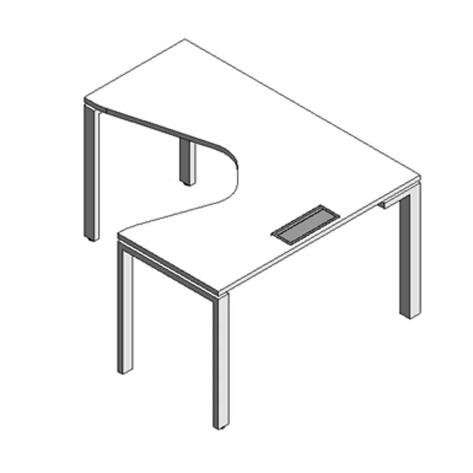 BIM objects - Free download! Modernform L-Shape Right Desk Cosmos ...