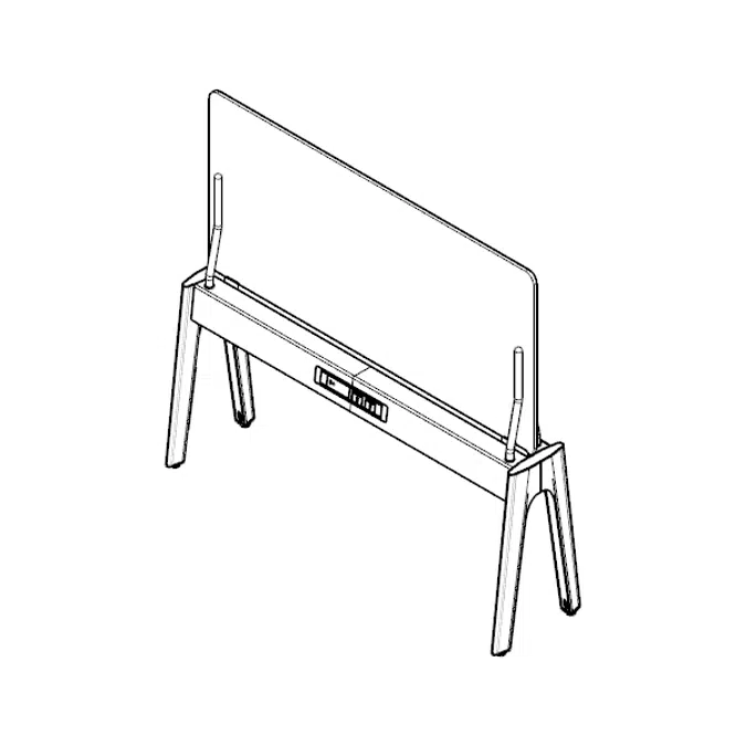 BIM objects - Free download! Modernform Orbix Power Platform with Acoutic Panel (Felt or Fabric ...