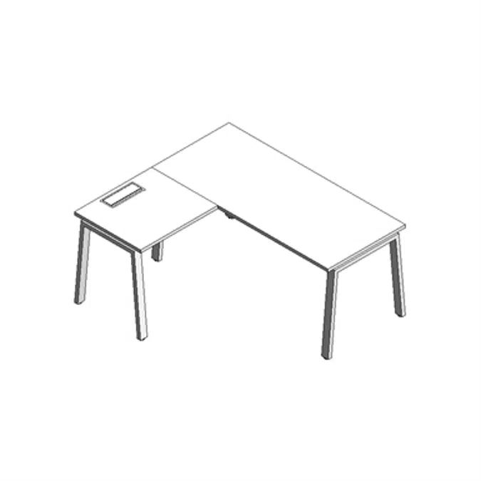 BIM objects - Free download! Modernform Desk with Left Top Cosmos ...