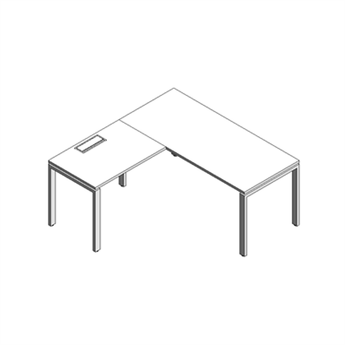 BIM objects - Free download! Modernform Desk with Left Top Cosmos ...
