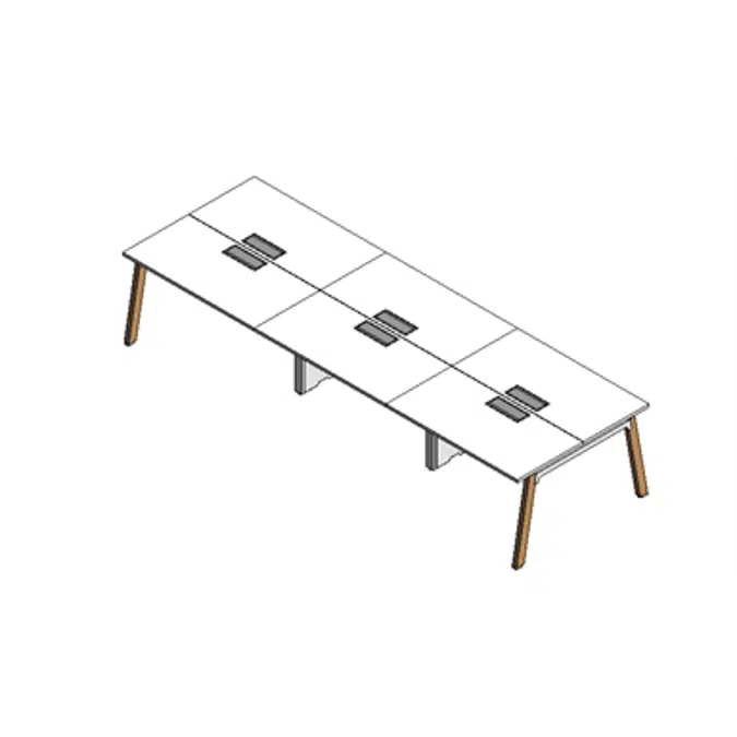 BIM objects - Free download! Modernform Double Desk 6 Seat Asdish ...