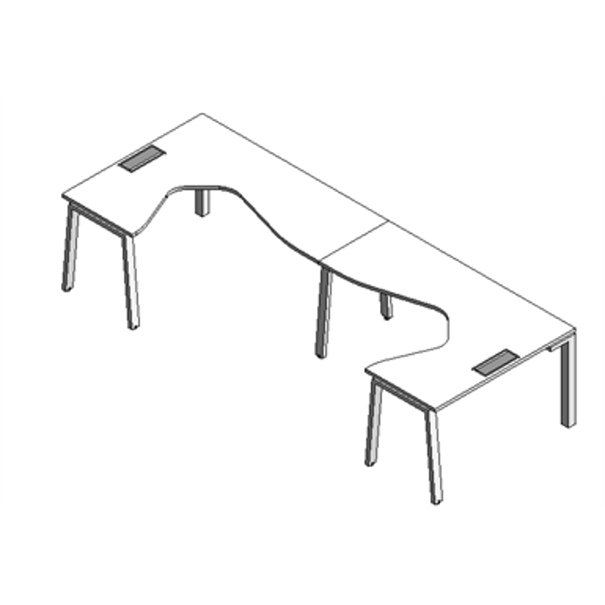 Objets BIM - Téléchargement gratuit ! Modernform Double L-Shape ...